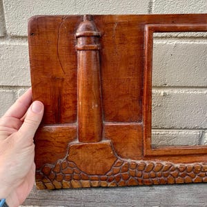 Vintage Large Solid Wood Hand Carved Nautical Themed Art Frame ...
