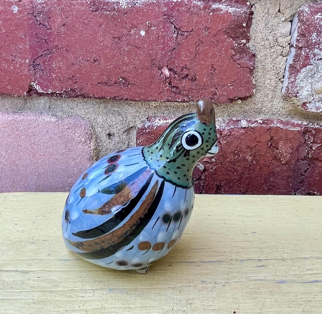 Vintage 60s Original Tonala Ken Edwards Hand Painted Pottery Bird Quail ...