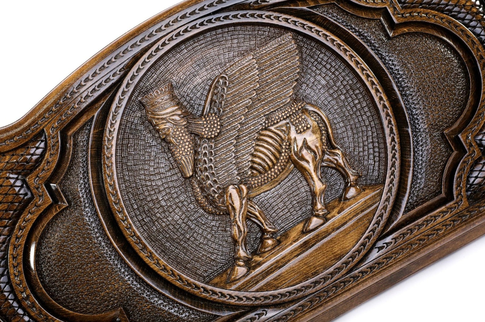 Fathers Day Gift Assyrian Coat of Arms Backgammon With Copyrighted ...