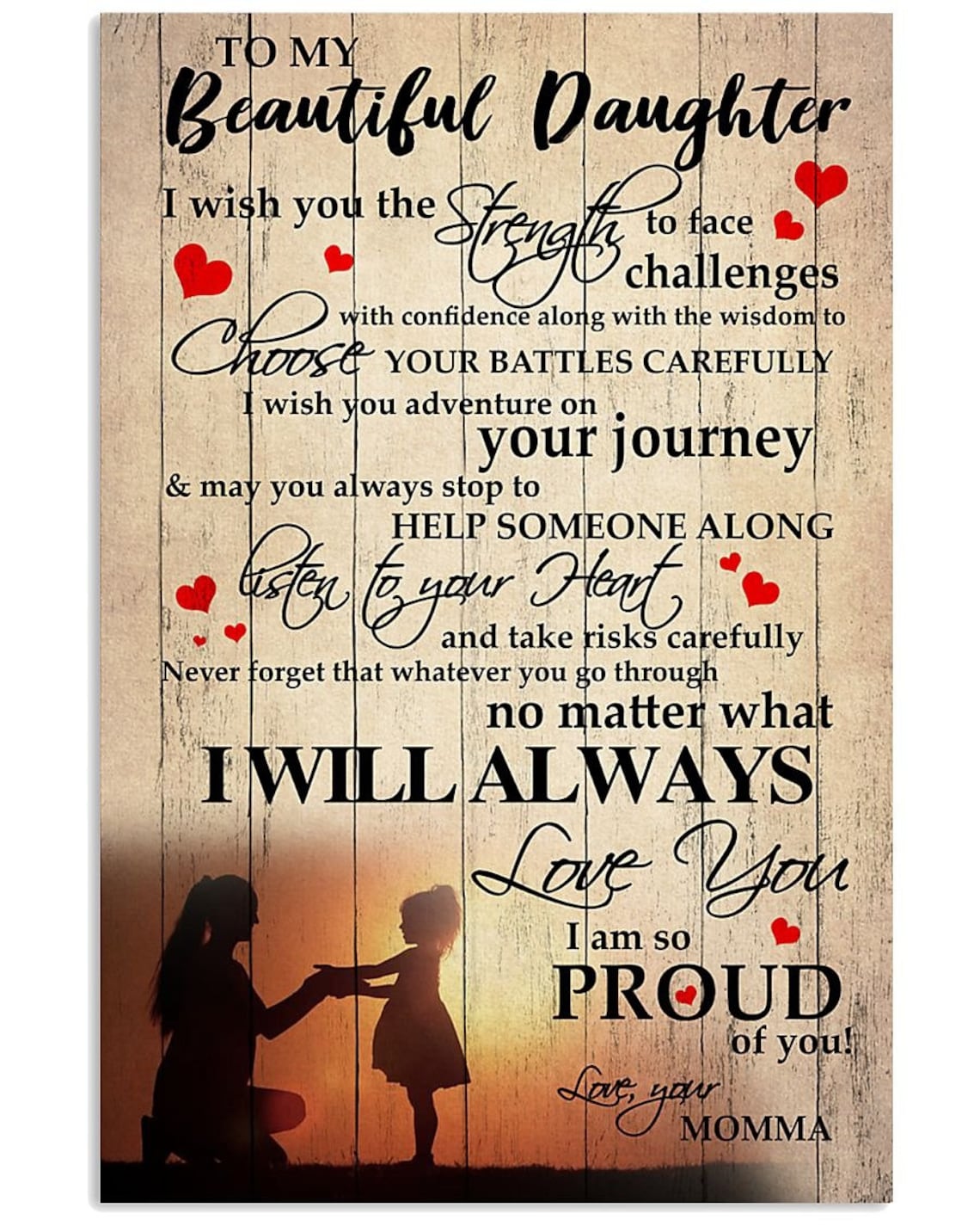 To my beautiful daughter. i wish you the strength to face | Etsy