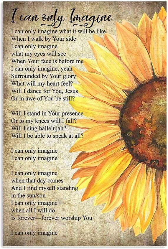 Imagine Lyrics Poster