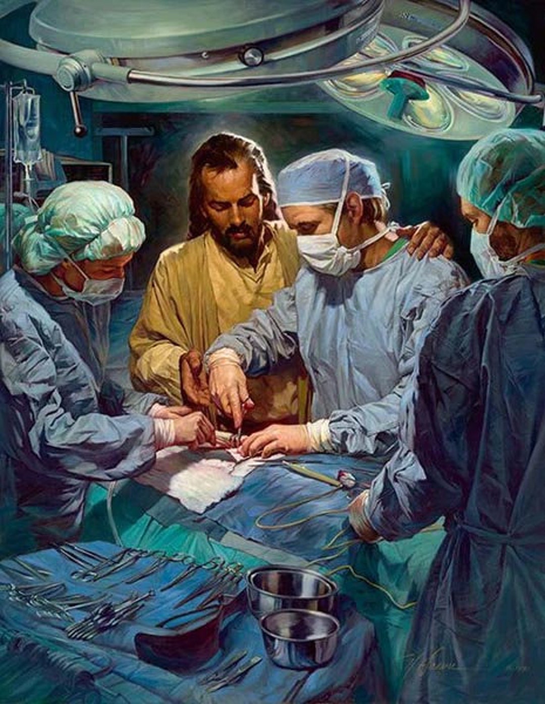 Surgeon Jesus Blessed Operation as Poster Home Decor Wall Art - Etsy ...