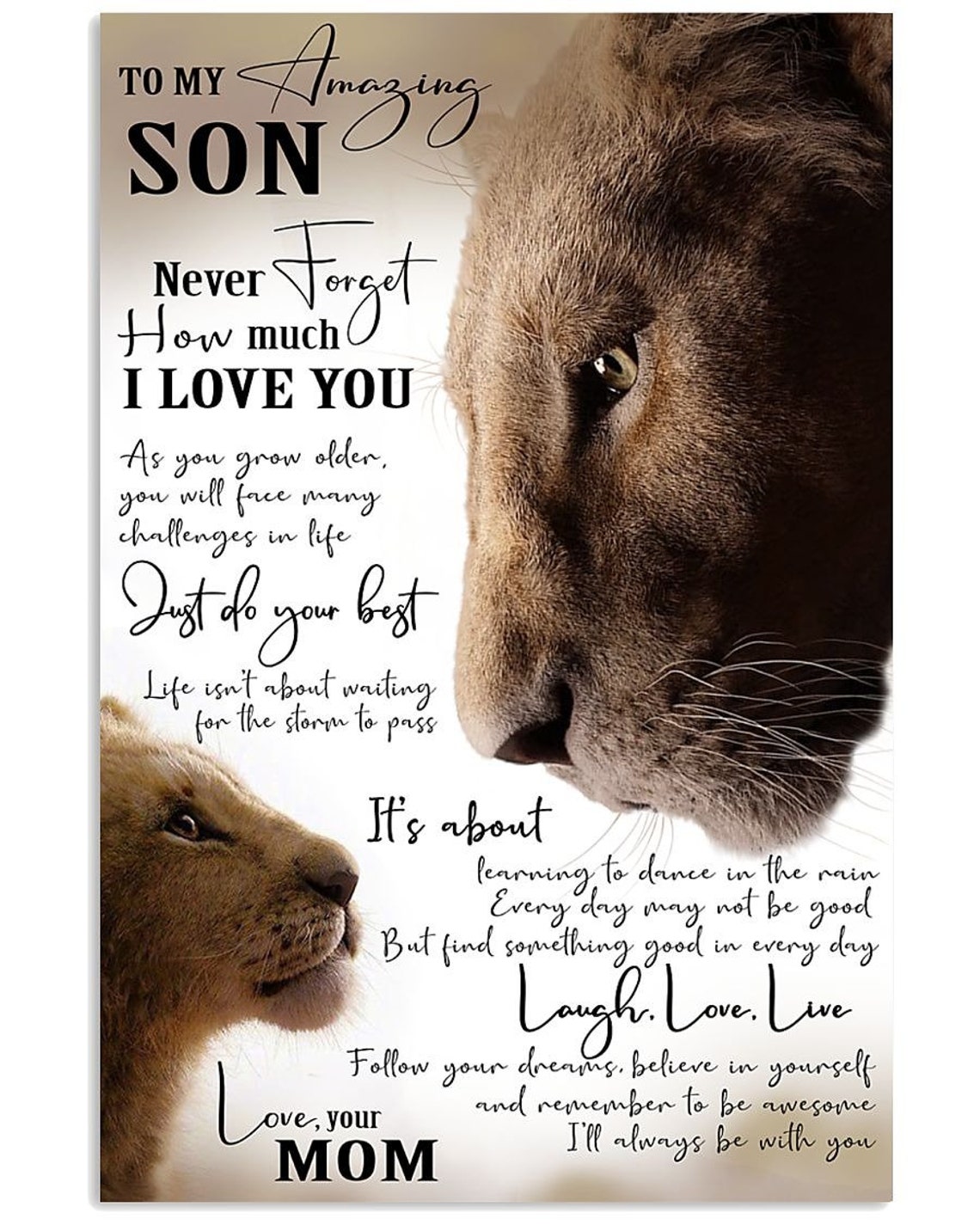 To My Amazing Son. Never Forget How Much I Love You. as You - Etsy UK