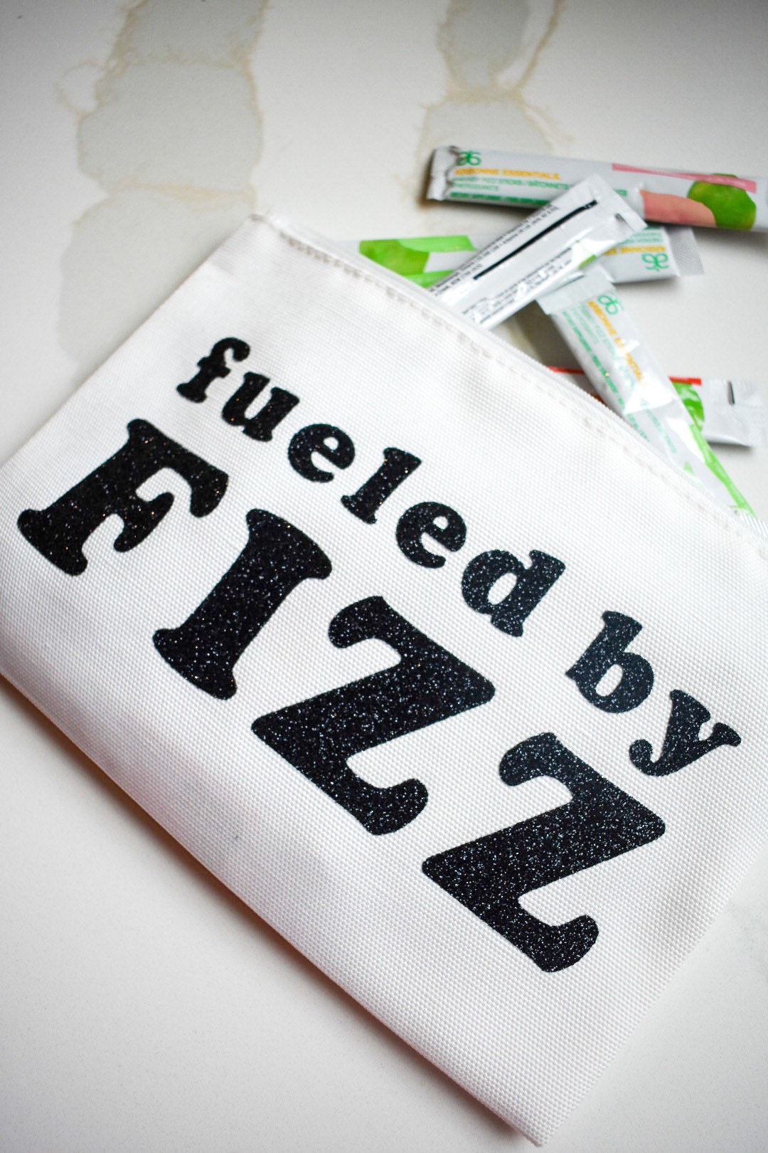 Fueled by Fizz Sparkly Canvas Bag Fizz Pouch Bon Babe Bag - Etsy