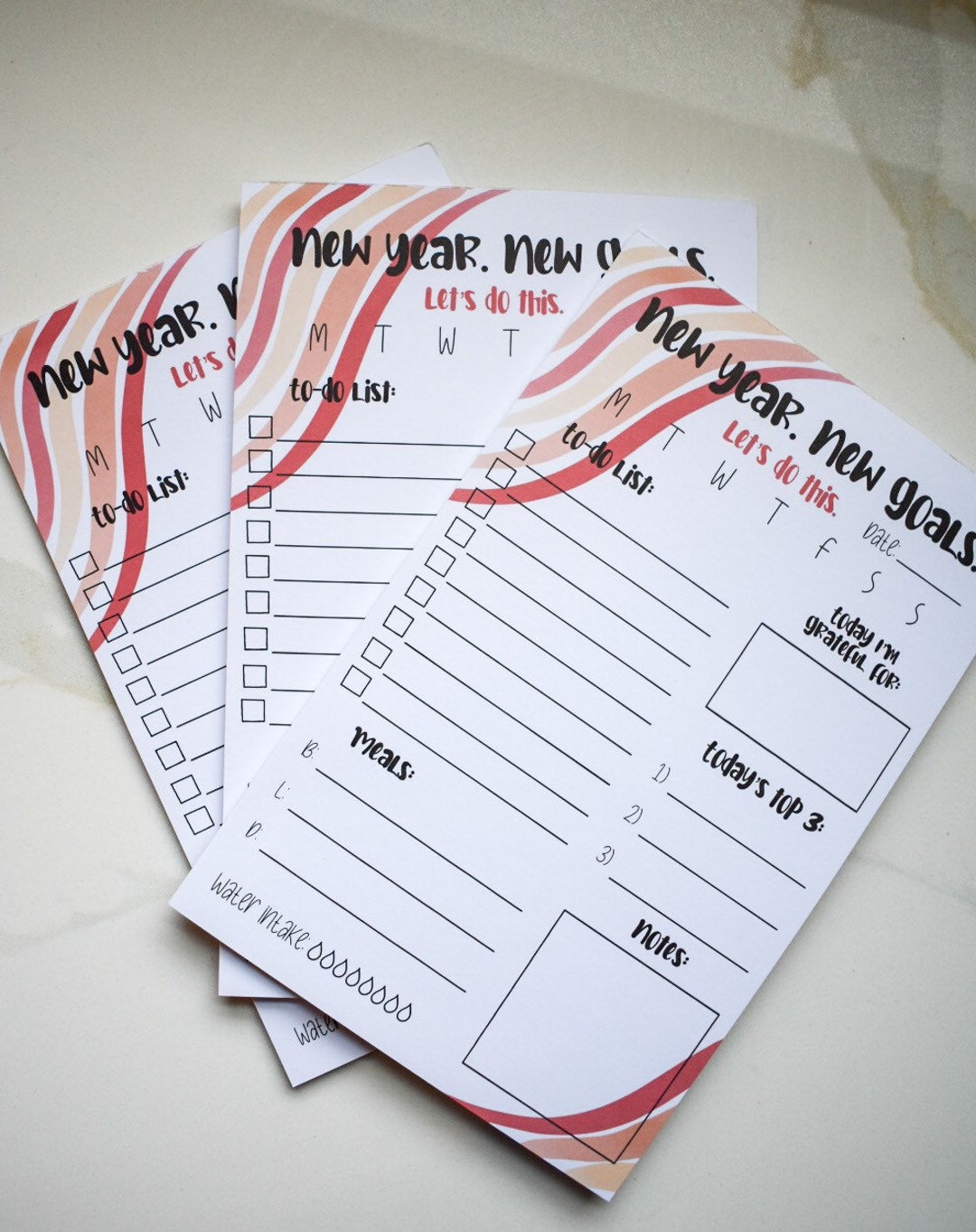 PRINTED Daily To-do List Planner Tear off Notepad, to Do List, New Year ...