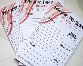 Goal Setting Notepad - Etsy