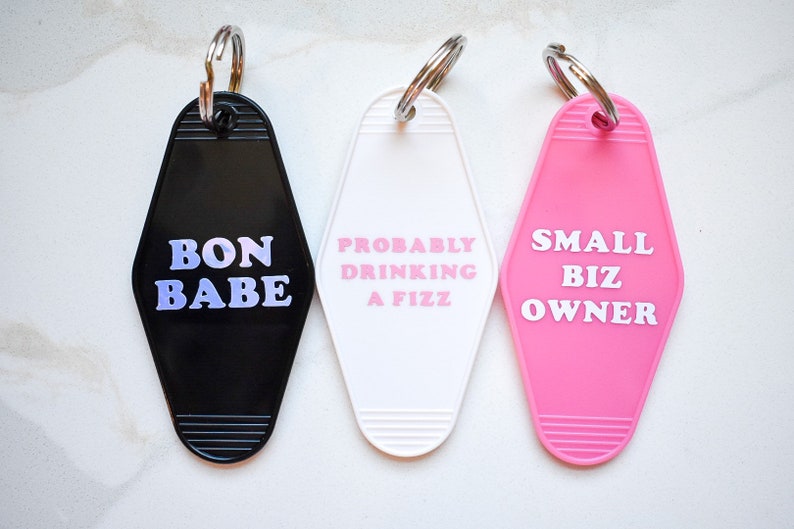 Custom Vintage Hotel Keychain Motel Keychain With Quote - Etsy