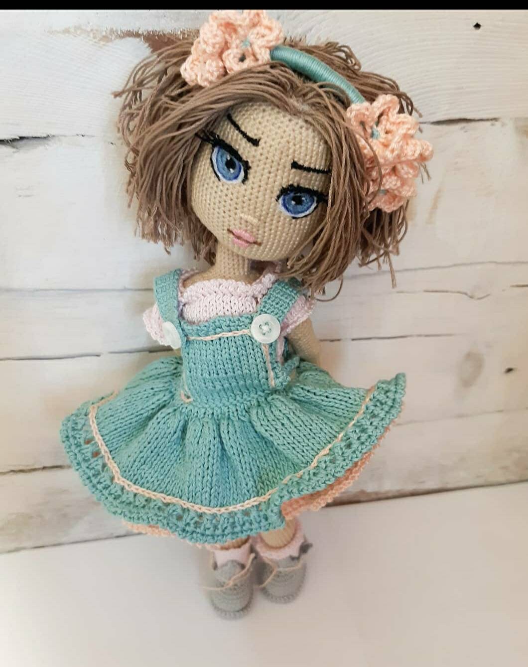 Handmade doll. Sewed from cutton. All clothes can take off. | Etsy