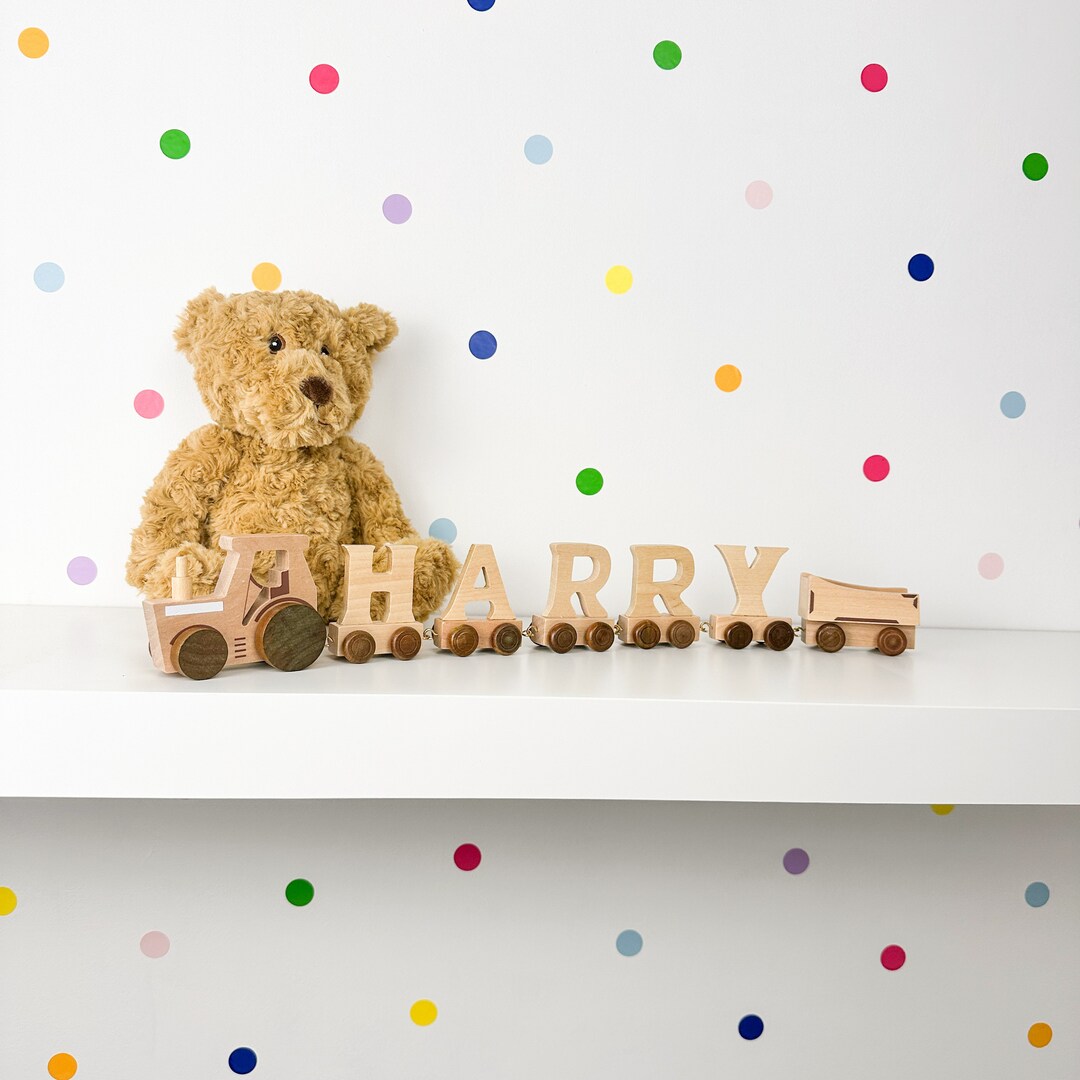 Wooden Tractor Name Train, Tractor Train,any Name Tractor Letters ...