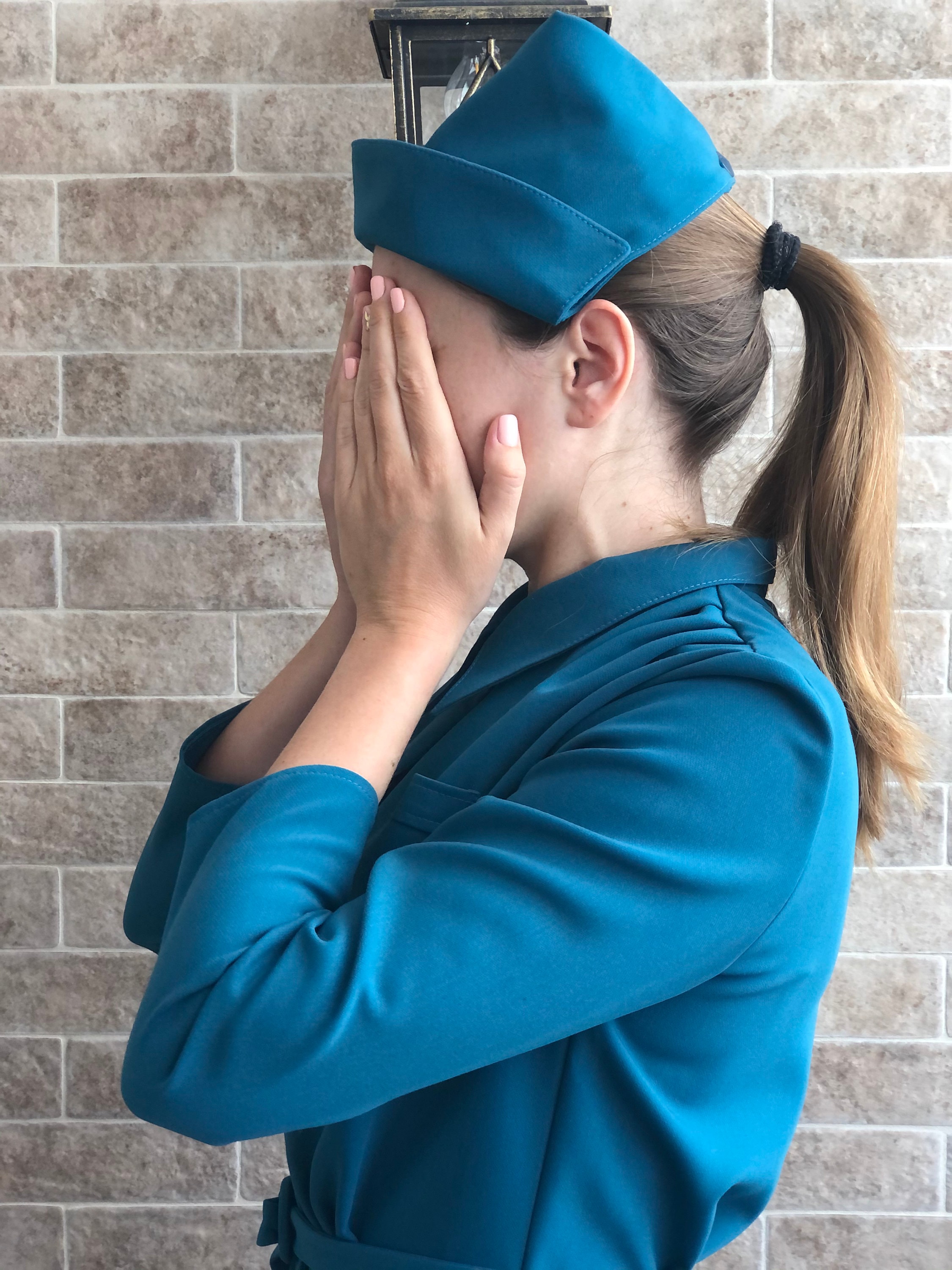 Nurse cap Nurse costume Nurse uniform Women costume Nurse blue | Etsy