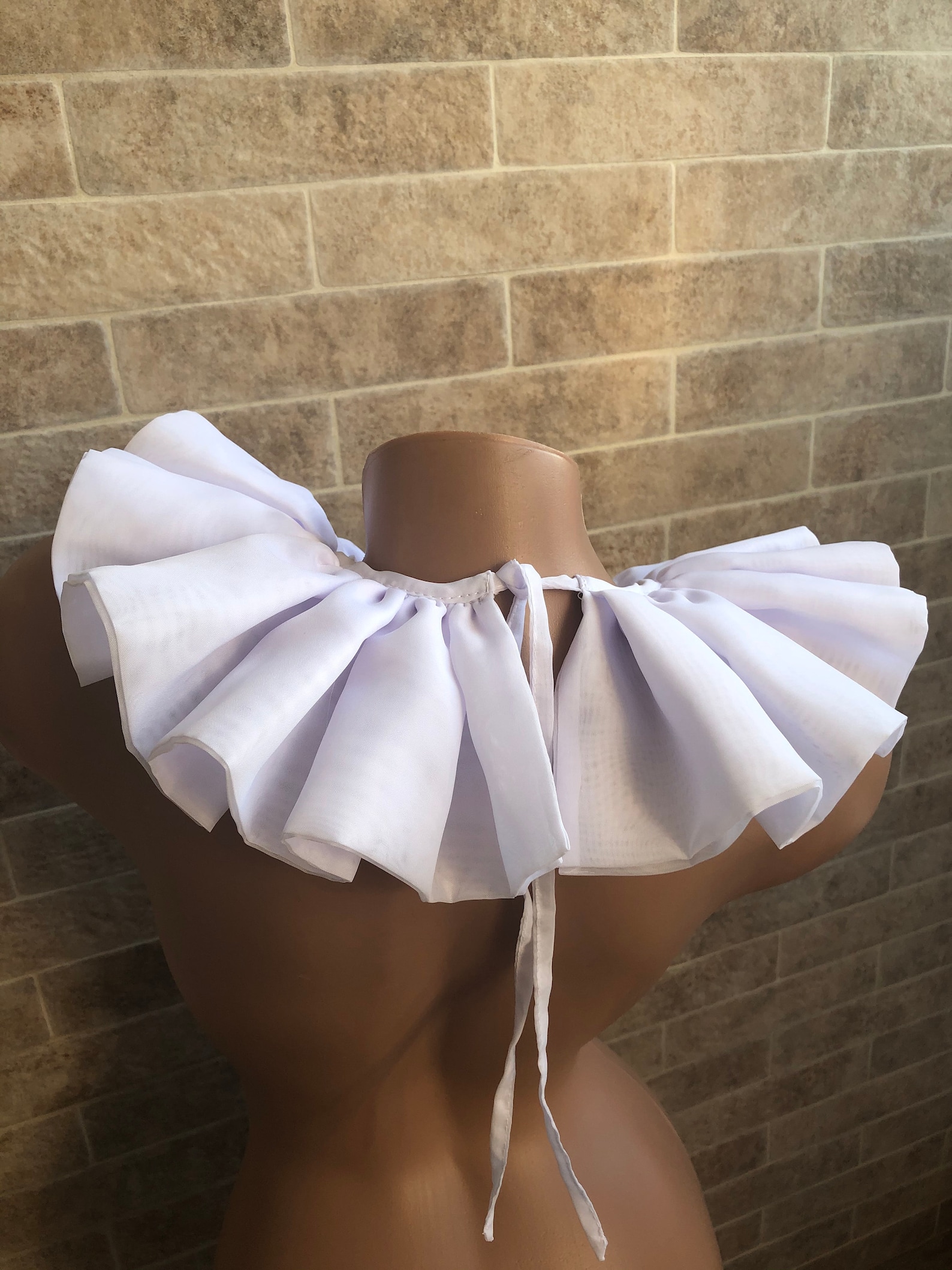 Clown Costume Renaissance Ruffled Costume Ruff Neck Ruff White | Etsy