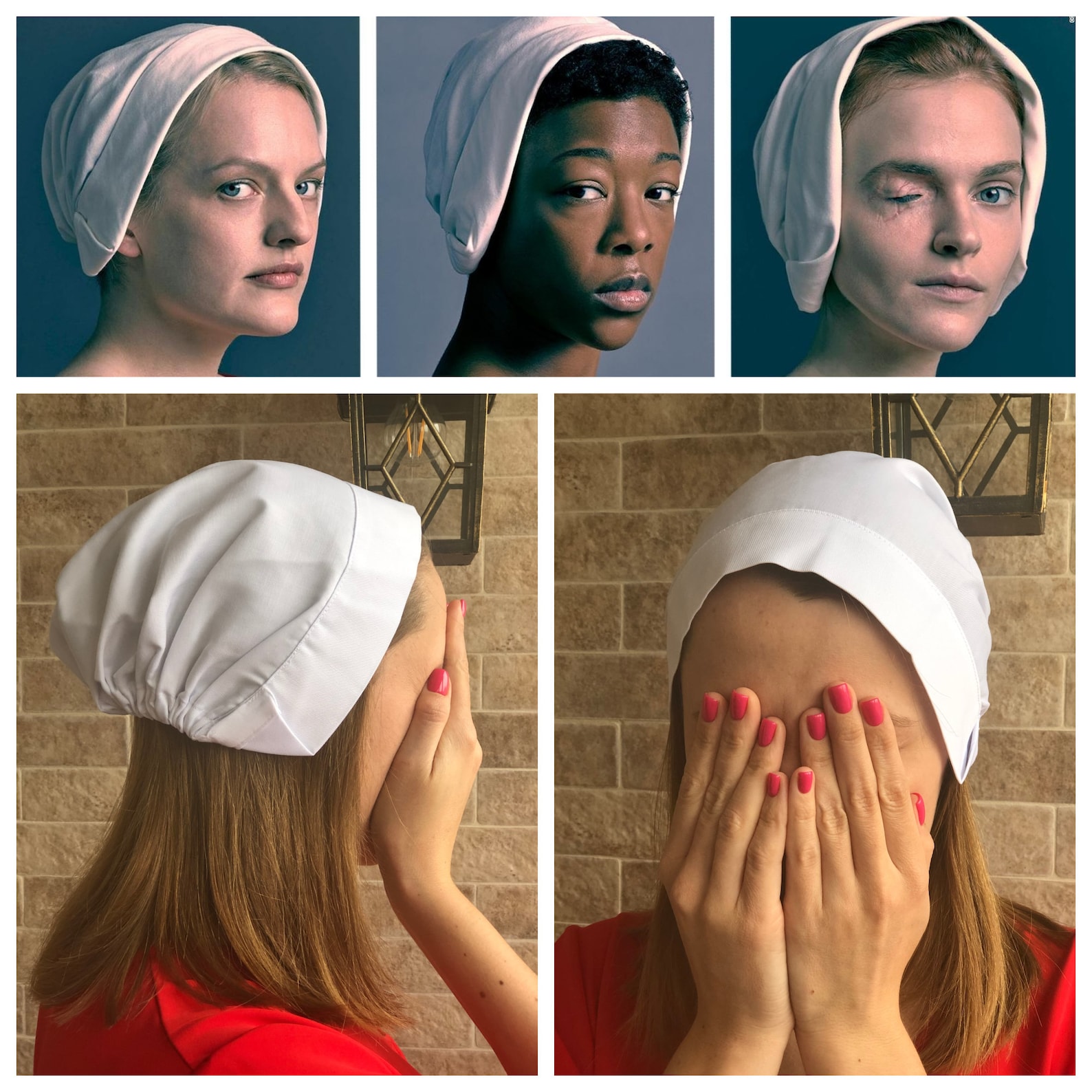 The Handmaid's Tale Costume Handmaids Tale Cap Bonnet Offred Costume ...