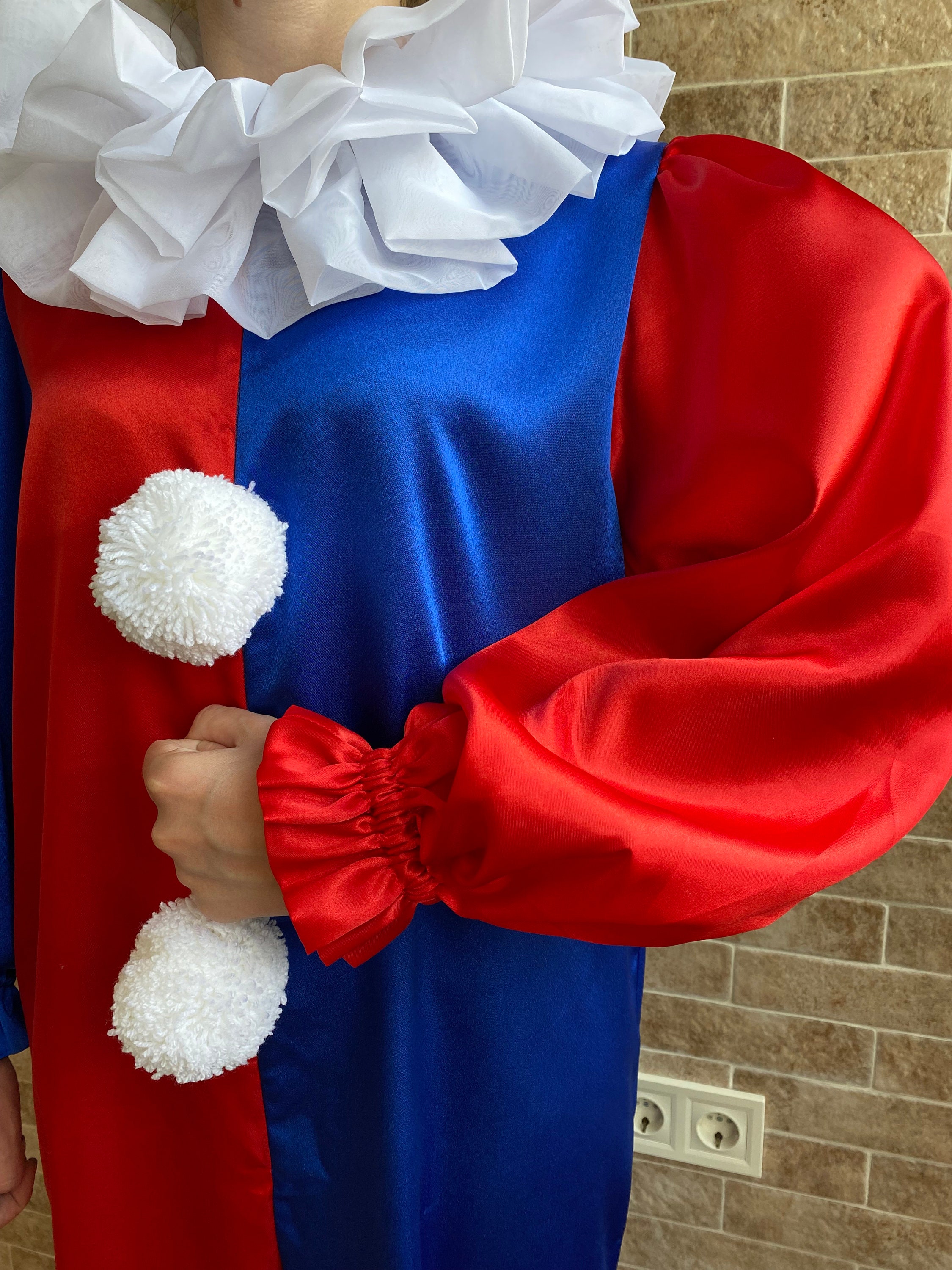 Clown Costume Red and Blue Clown Costume Clown Collar - Etsy UK