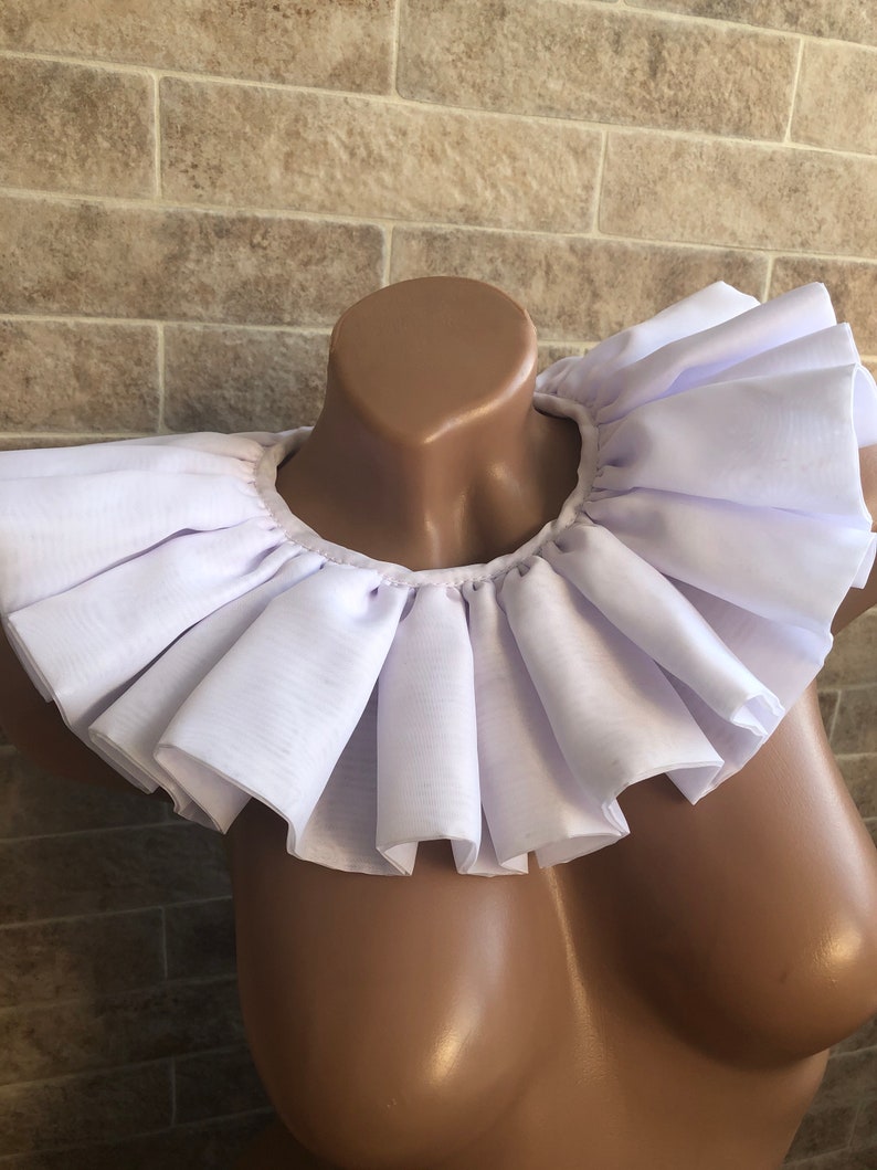 Clown Costume Renaissance Ruffled Costume Ruff Neck Ruff White | Etsy