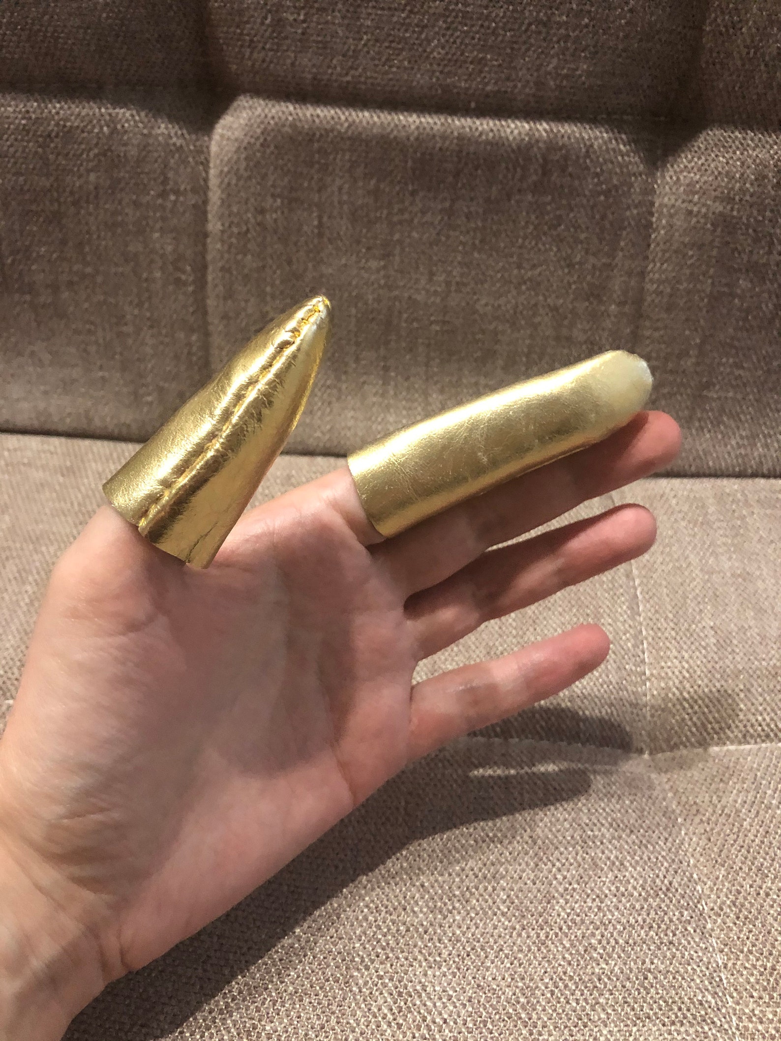 Soft Leather Finger Protector Finger Thimble Thumb and Index | Etsy