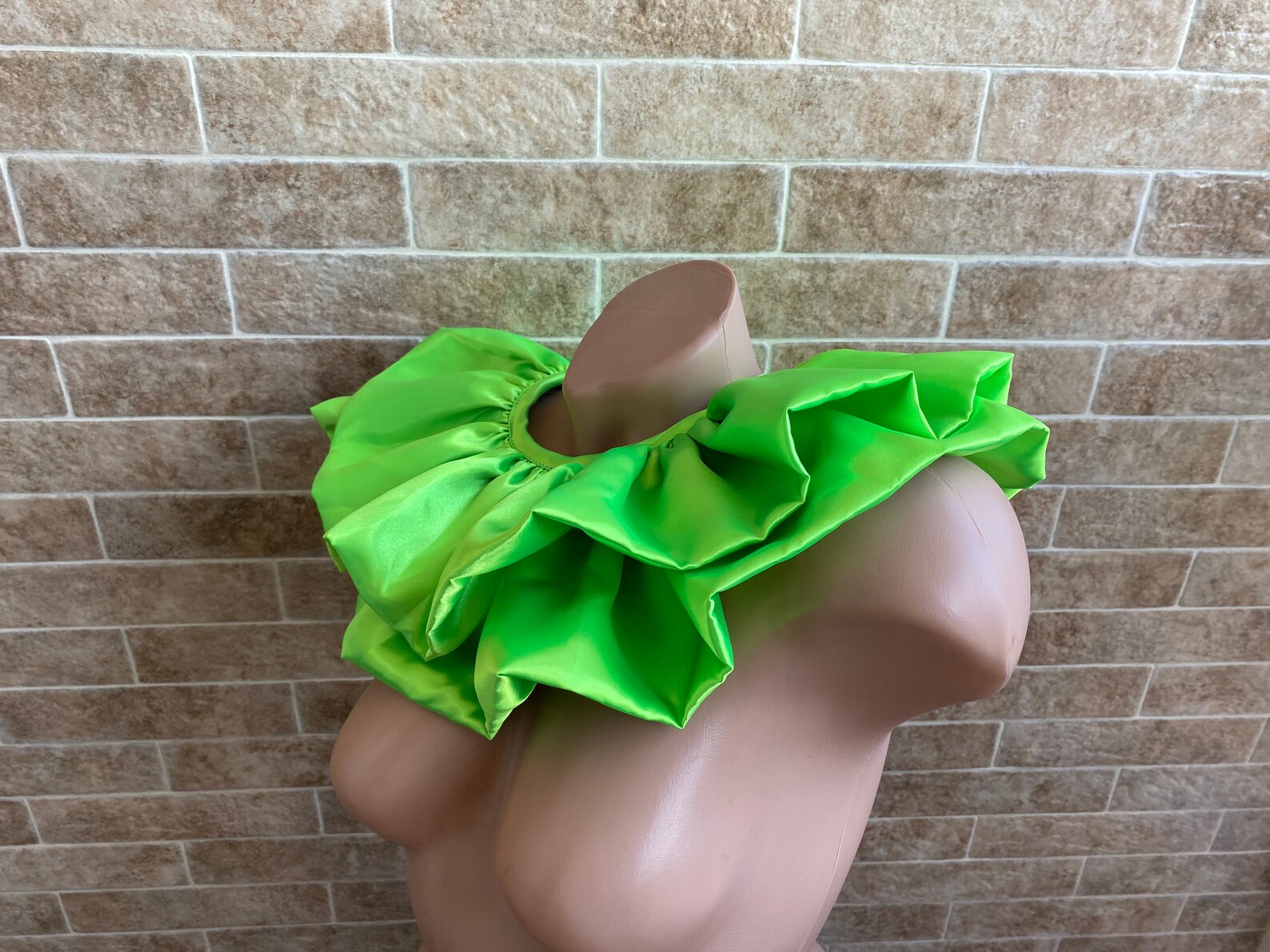 Clown Collar Light Green Clown Costume Renaissance Ruffled | Etsy