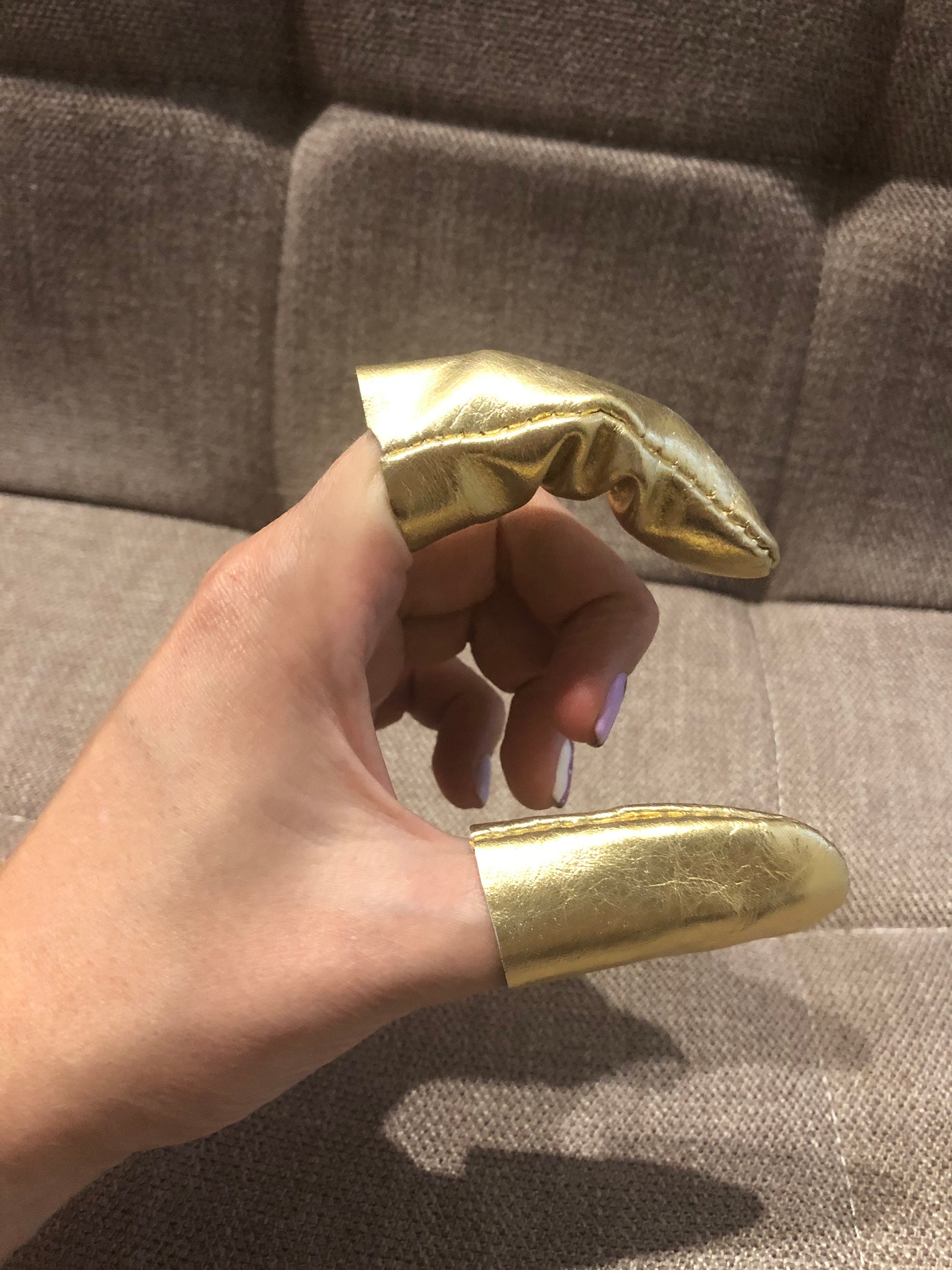 Soft Leather Finger protector Finger Thimble Thumb and Index | Etsy