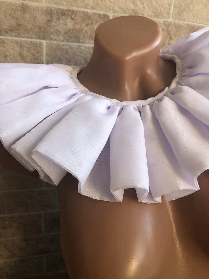 Clown Costume Renaissance Ruffled Costume Ruff Neck Ruff White | Etsy