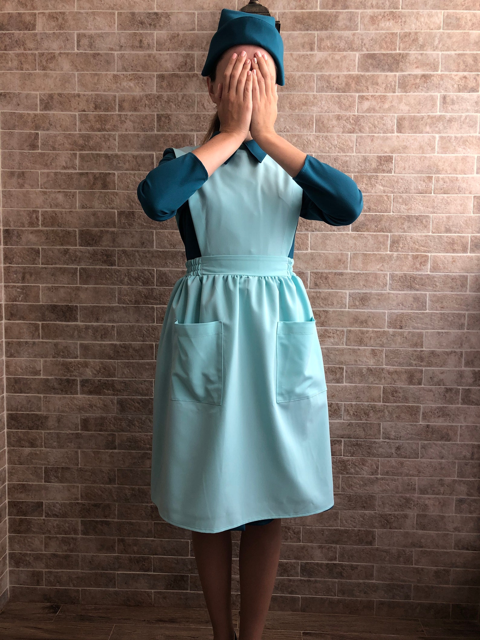 Nurse Costume Nurse Uniform Women Dress Nurse Cap Apron Nurse - Etsy UK