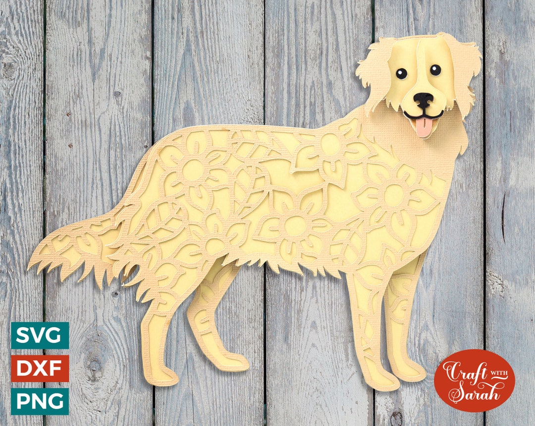 Golden Retriever SVG | Layered Golden Retriever Cutting File - Etsy