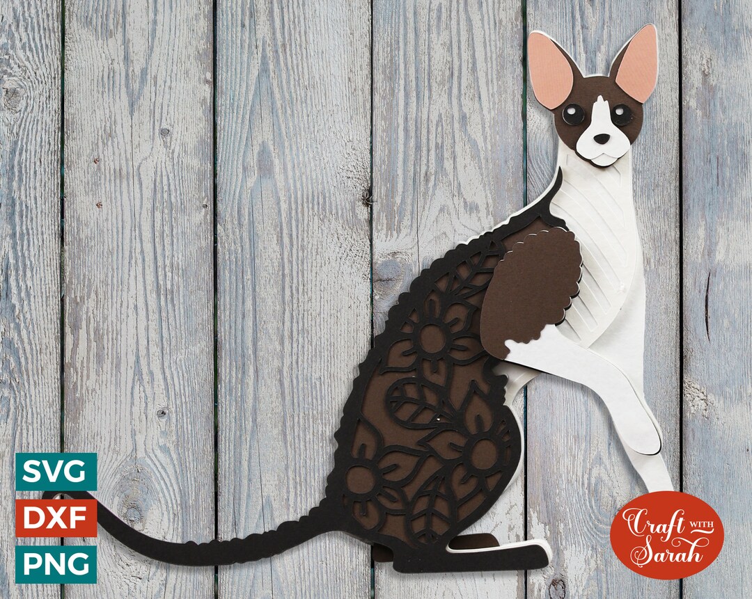 Cornish Rex Layered SVG | Layered Cornish Rex Cat Cutting File - Etsy