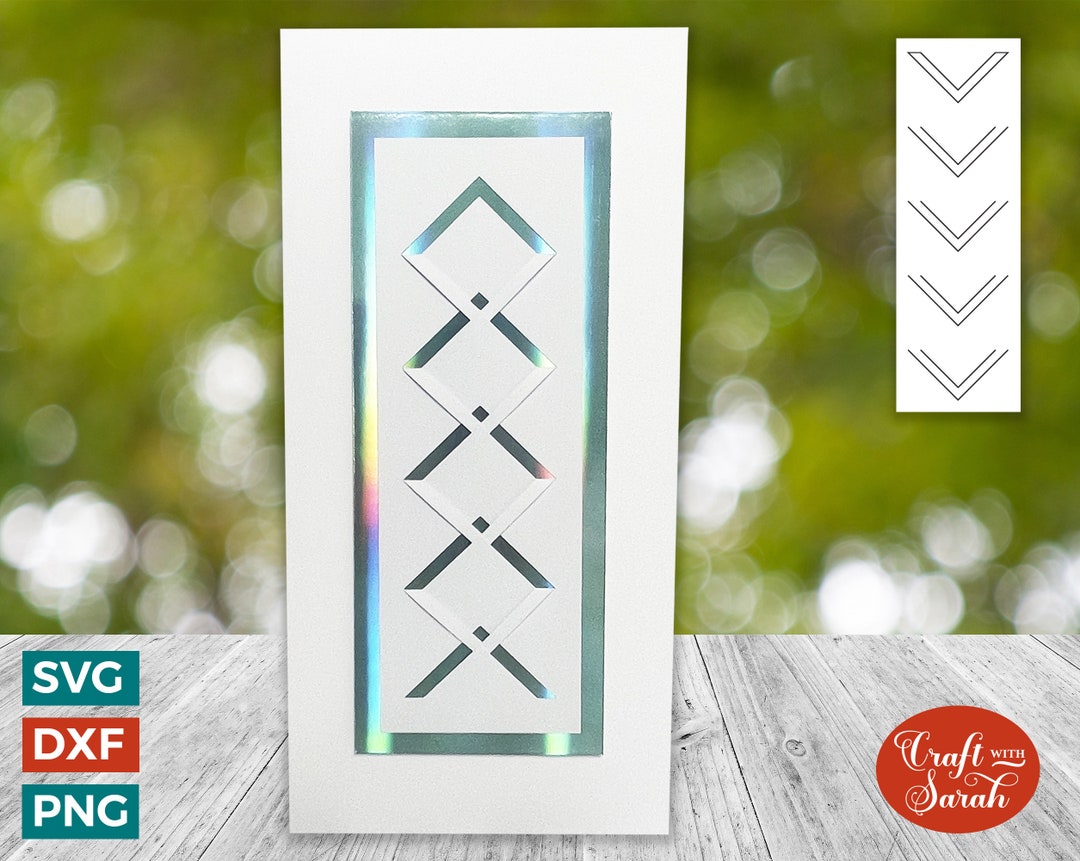 Line of Triangles Paper Cut Card | Cut & Tuck Greetings Card 6 - Etsy