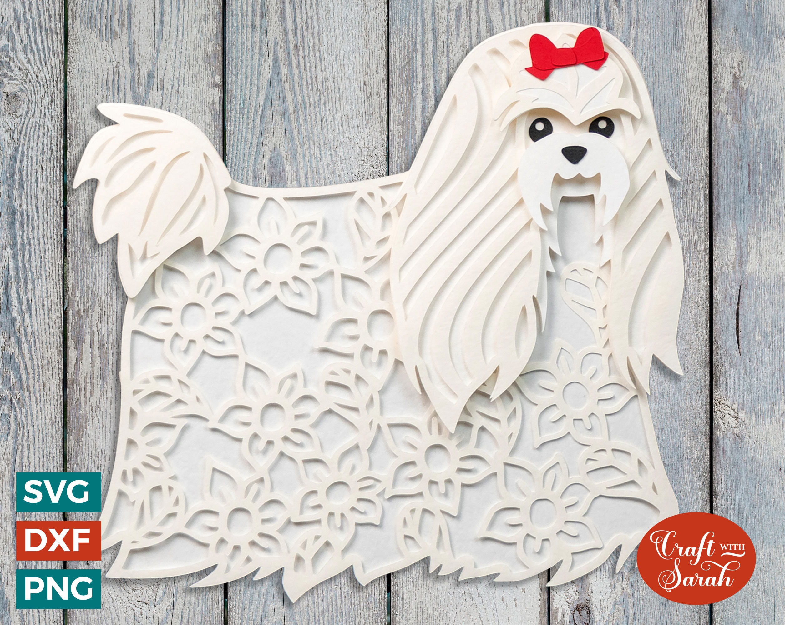 Maltese SVG Show Style Maltese Dog Layered Cutting File - Etsy