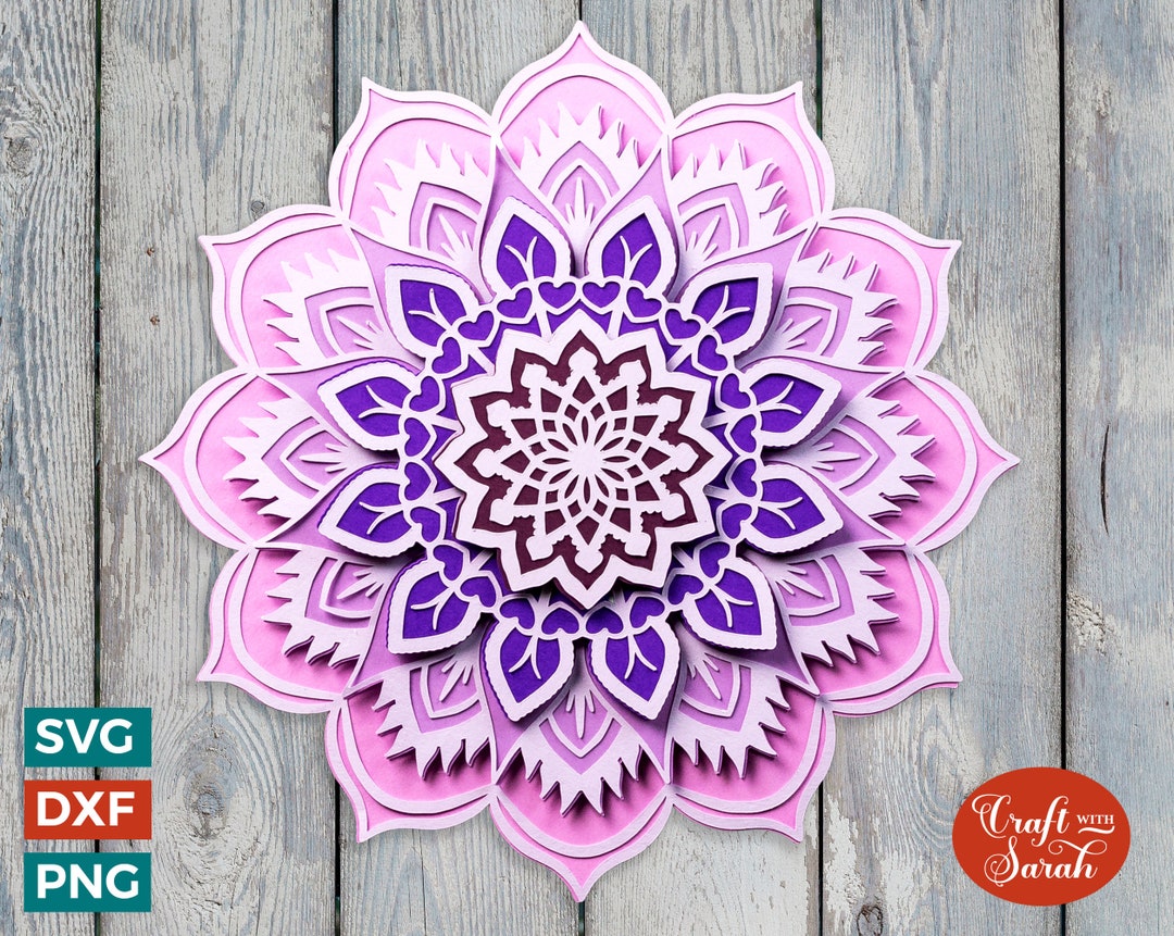 Mandala SVG File | Layered Mandala Cutting File - Etsy