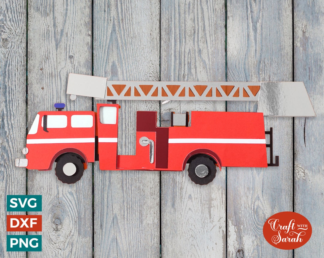 Fire Engine SVG | Fire Engine SVG for Cardstock | 3D Vehicle - Etsy