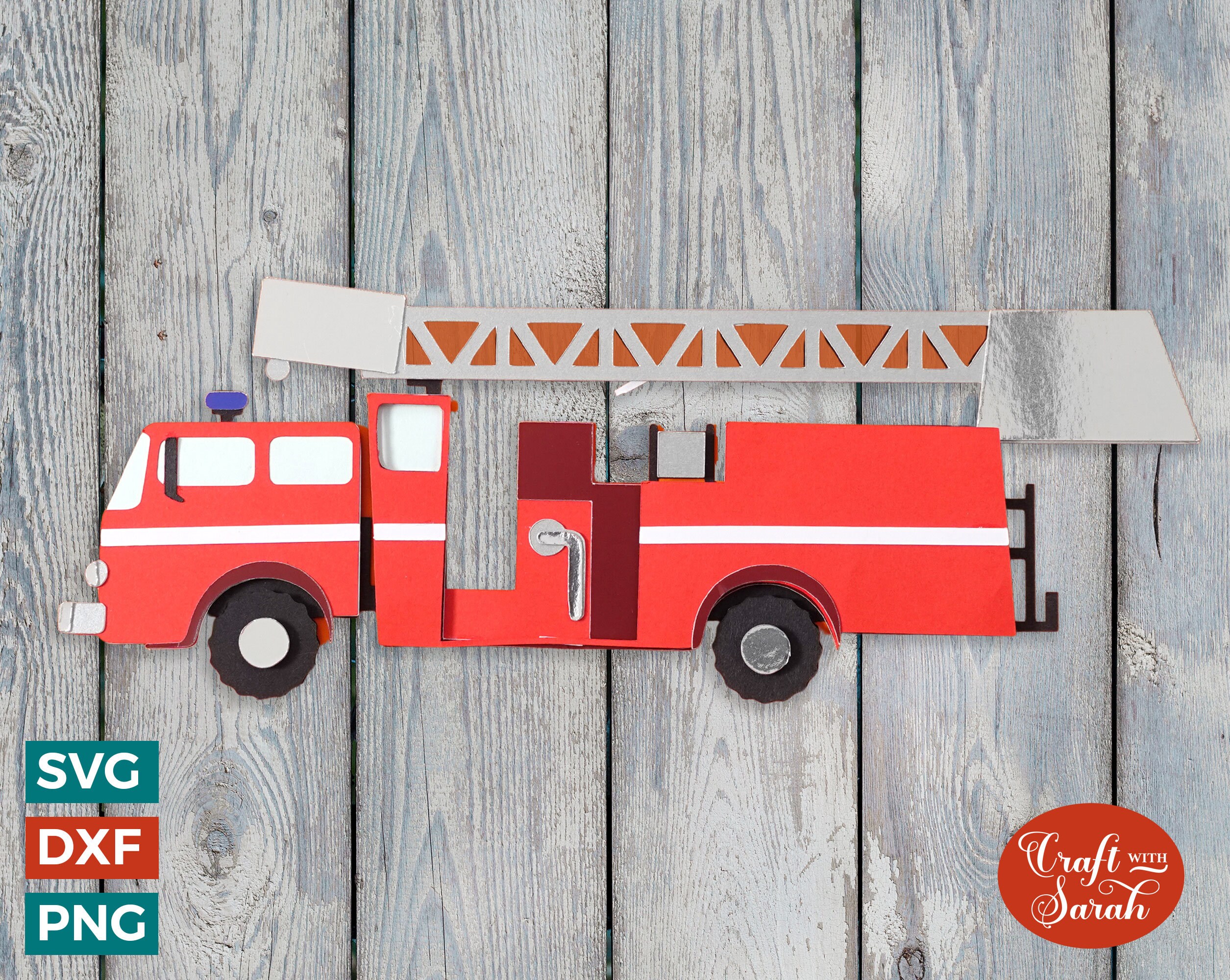 Fire Engine SVG | Fire Engine SVG for Cardstock | 3D Vehicle - Etsy UK