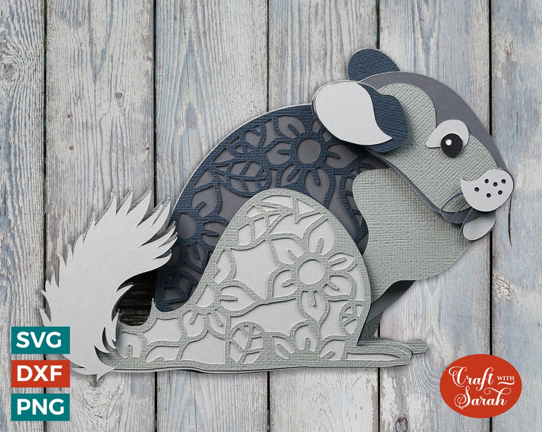 Chinchilla SVG | Layered Chinchilla Cutting File - Etsy