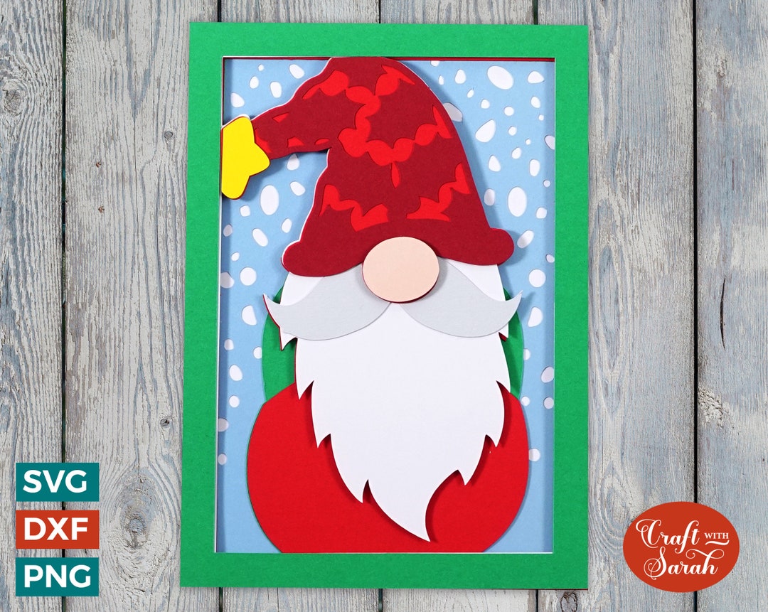 Winter Gnome Greetings Card Cut File - Etsy