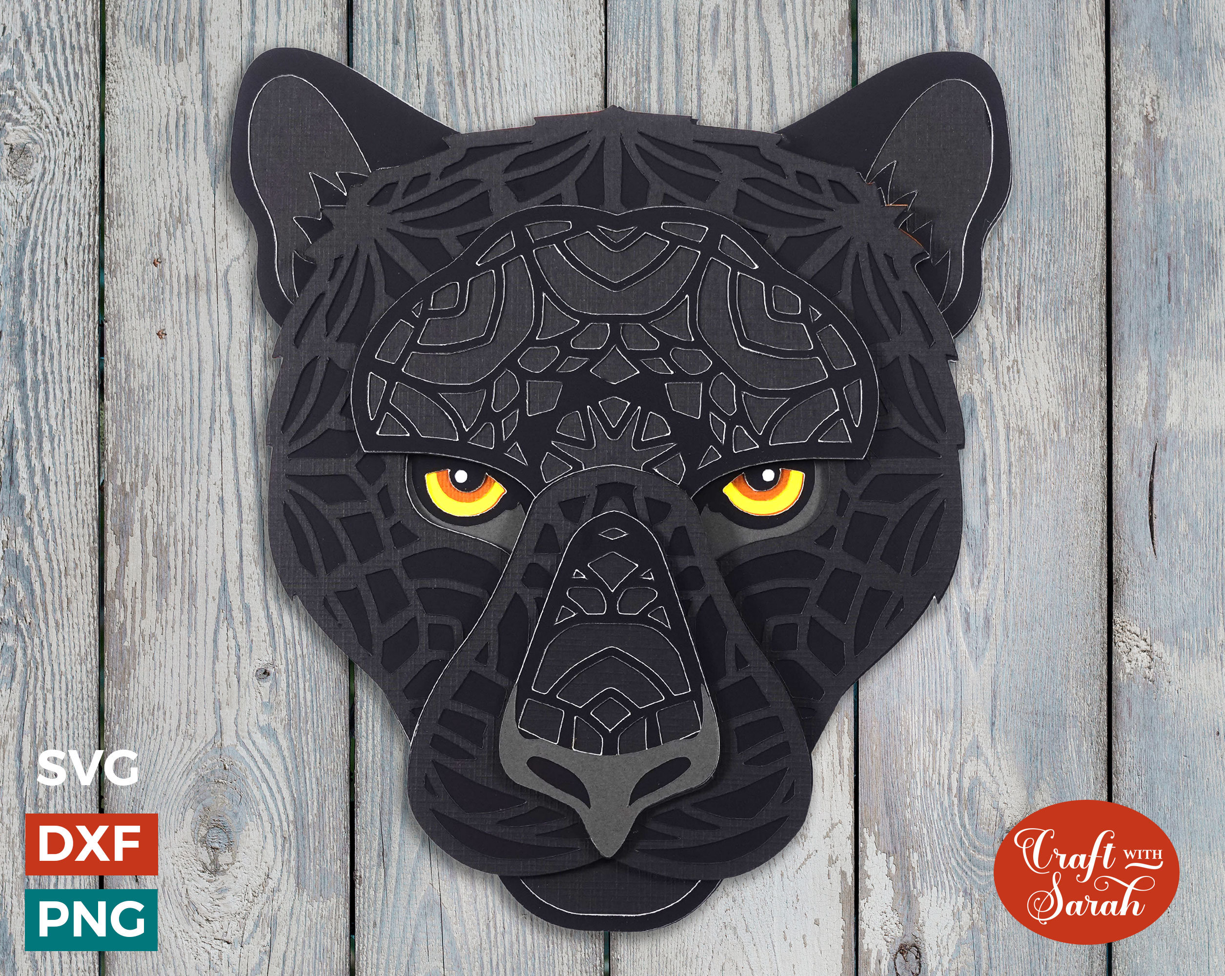 Mandala Panther Head SVG 3D Panther SVG - Etsy Ireland