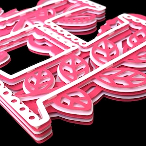 Letter H 3D Alphabet SVG for Cricut, 3D SVG H Monogram - Etsy