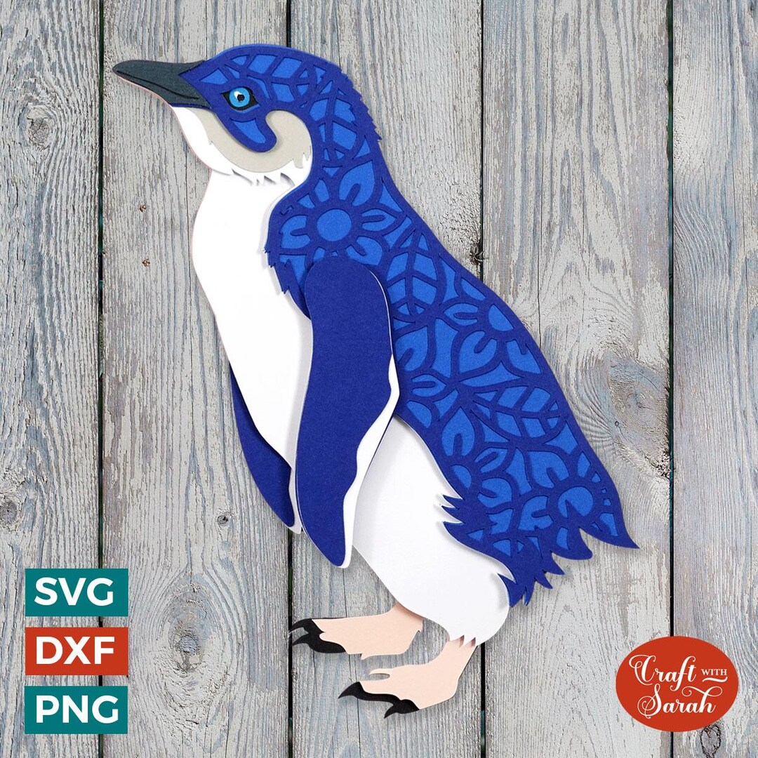 Fairy Penguin SVG | Layered Little Blue Penguin Cutting File - Etsy