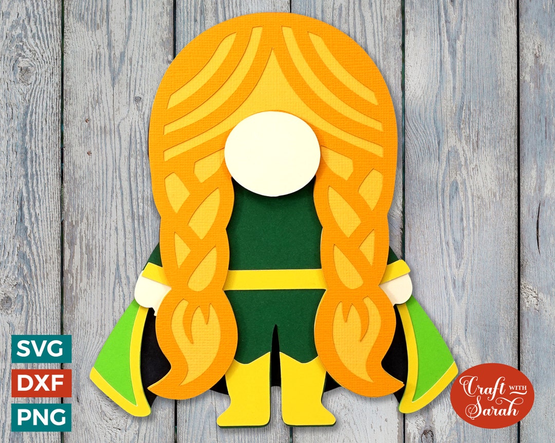 Hero Gnome SVG | Layered Female Hero Gonk Cut Files - Etsy