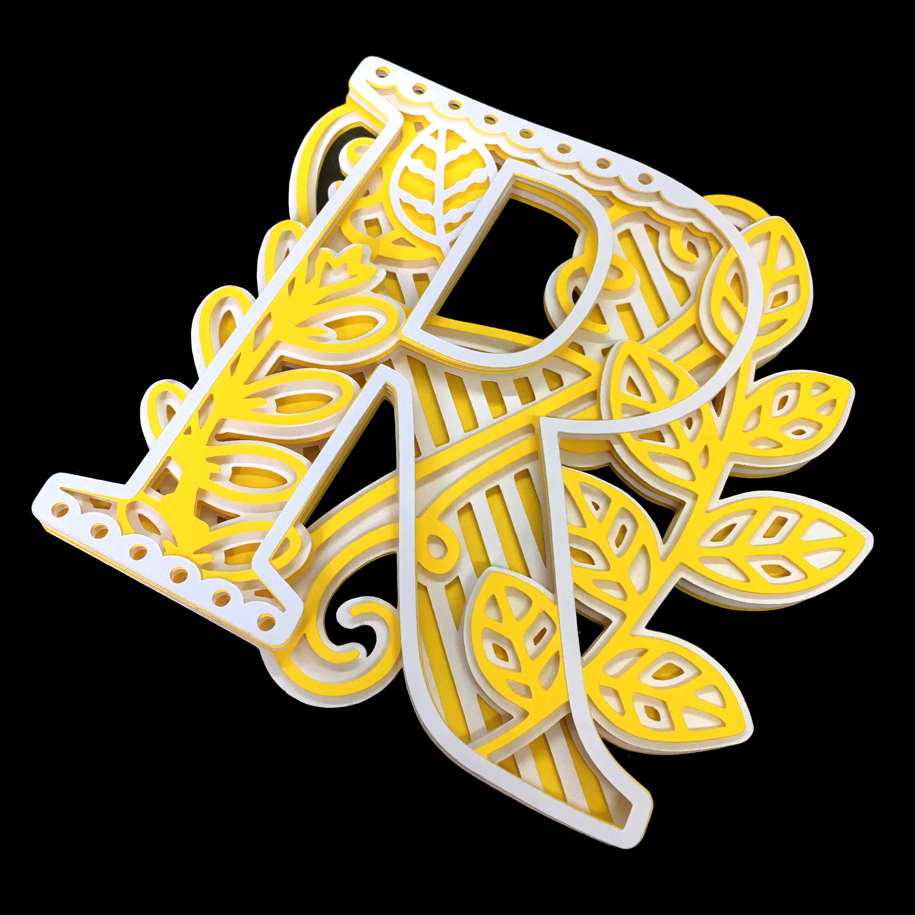 Letter R 3D Filigree Alphabet SVG for Cricut 3D SVG R - Etsy