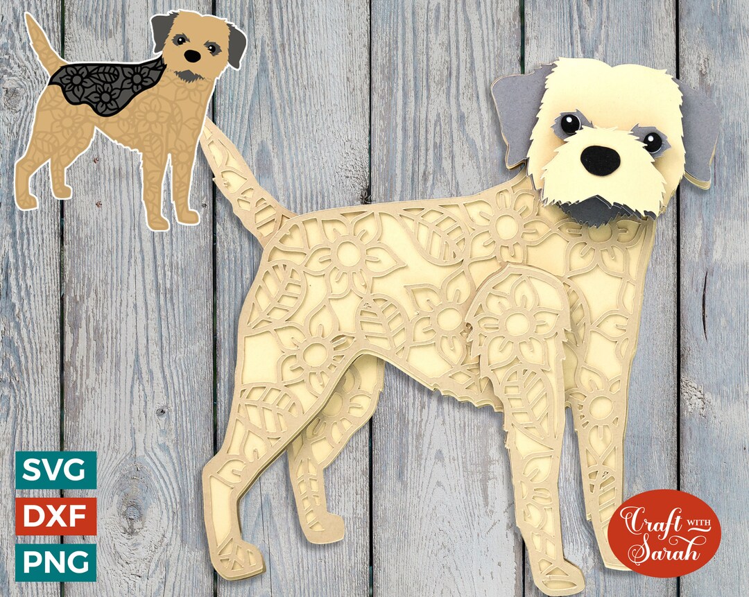 Border Terrier SVG | Layered Border Terrier Cutting File - Etsy