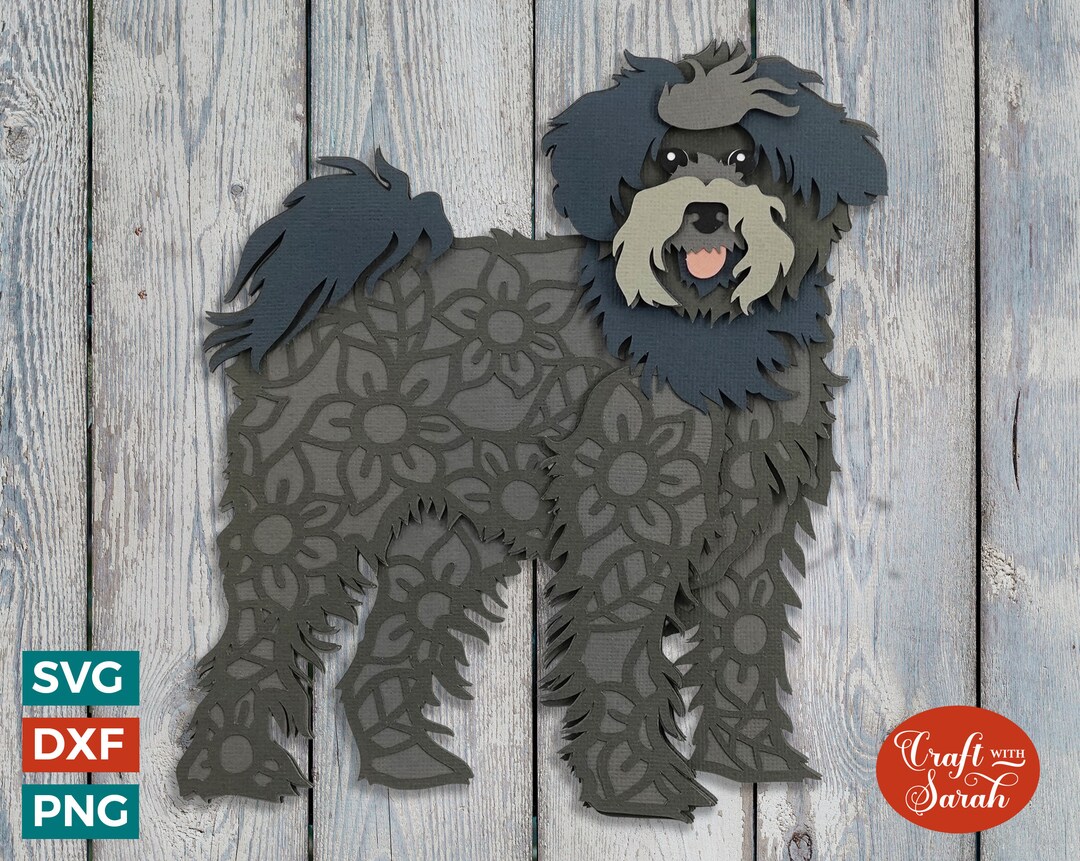 Schnoodle SVG | Layered Schnauzer X Poodle Cutting File - Etsy