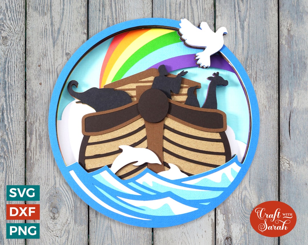 Noah's Ark SVG | 3D Layered Bible Story Cutting File - Etsy