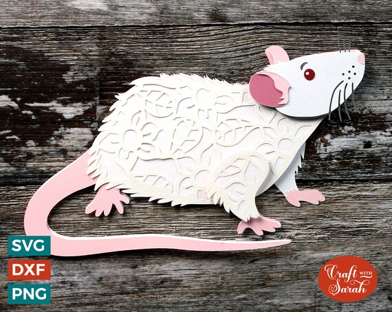 Rat SVG Layered Pet Rat Cutting File | Etsy