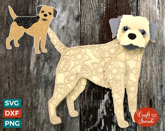 Border Terrier SVG Layered Border Terrier Cutting File | Etsy