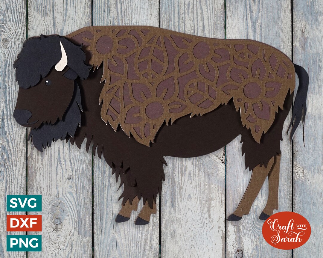 Bison SVG | Layered Bison Cutting File - Etsy