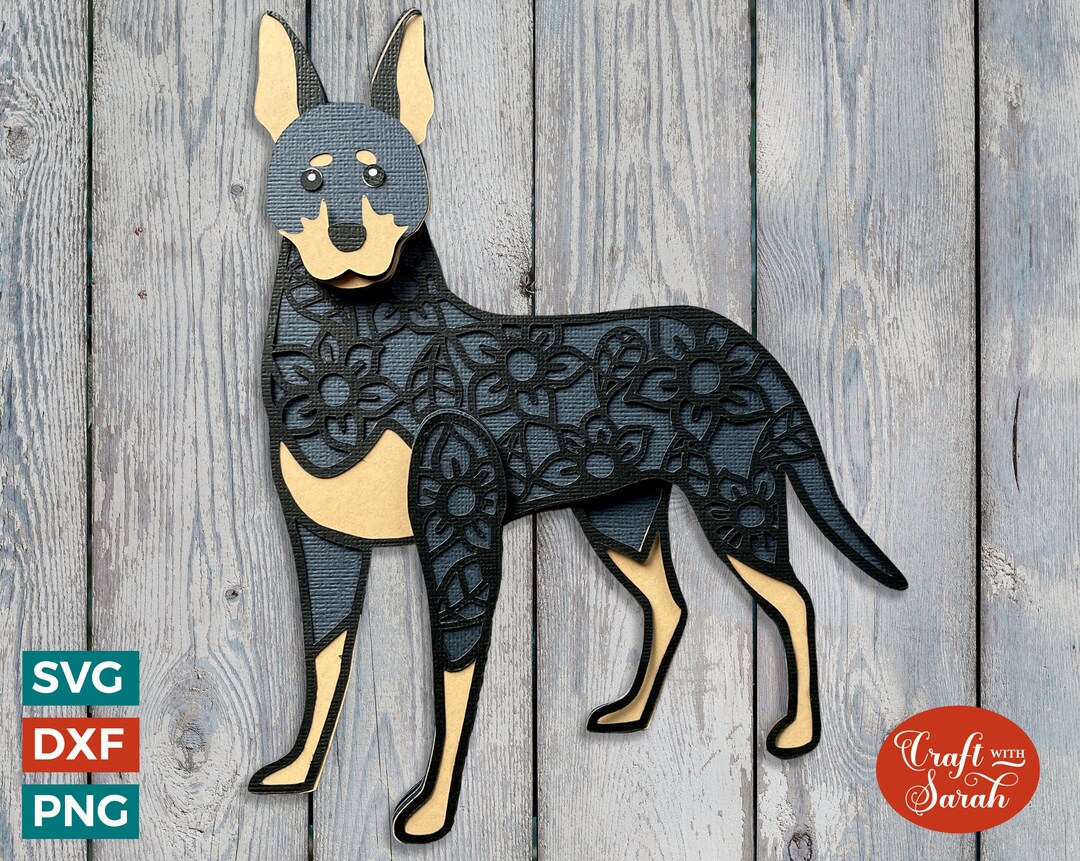 Kelpie SVG | Layered Australian Kelpie Dog Cutting File - Etsy