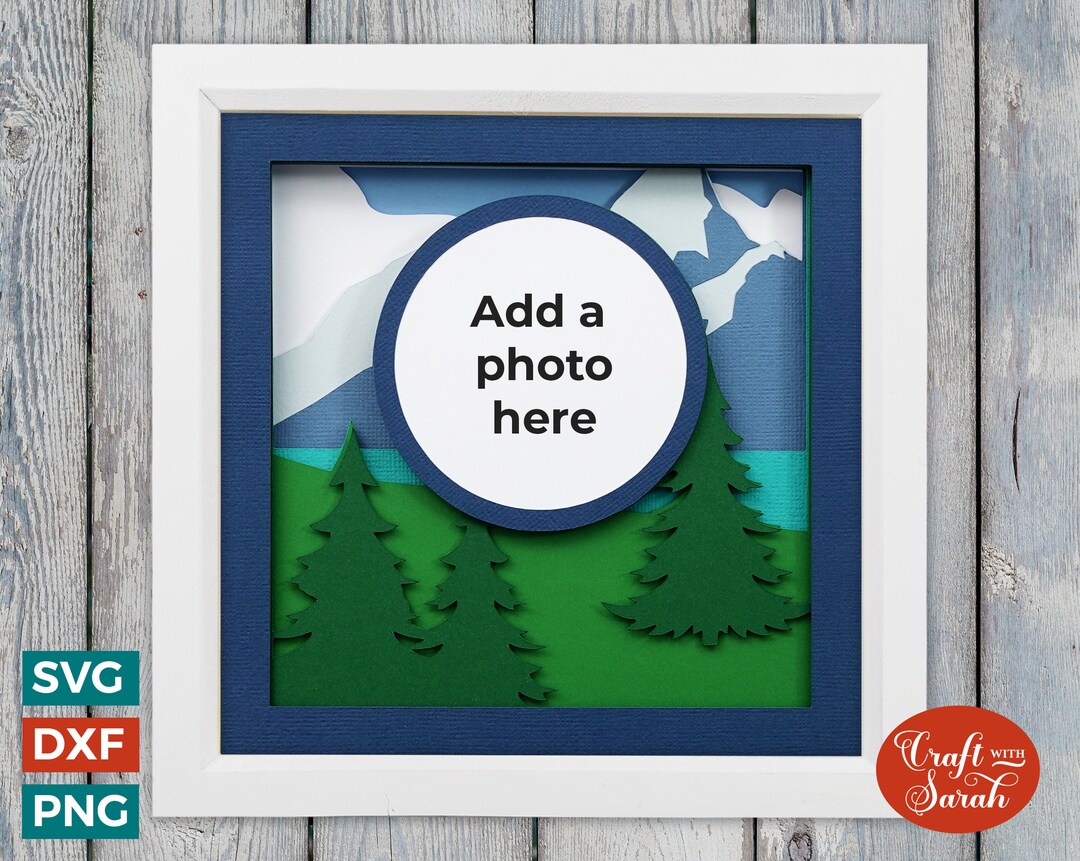 Mountain Shadow Box SVG | Layered Mountain Cut File - Etsy