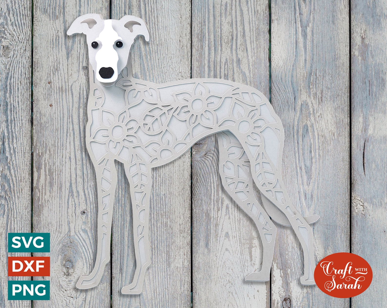 Sighthound or Greyhound SVG Layered Cutting File 3D Lurcher - Etsy UK