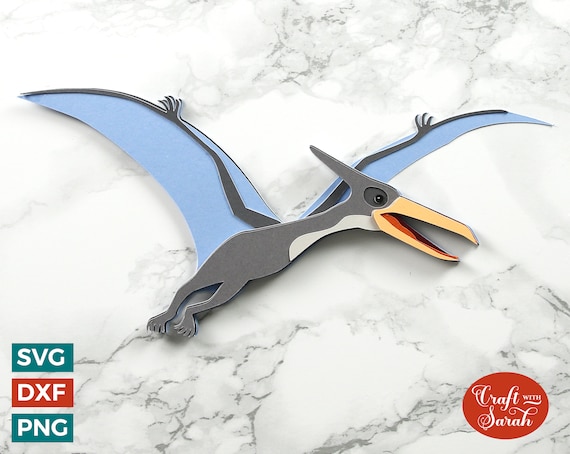 Pterodactyl SVG Layered Pterodactyl Dinosaur Cutting File | Etsy