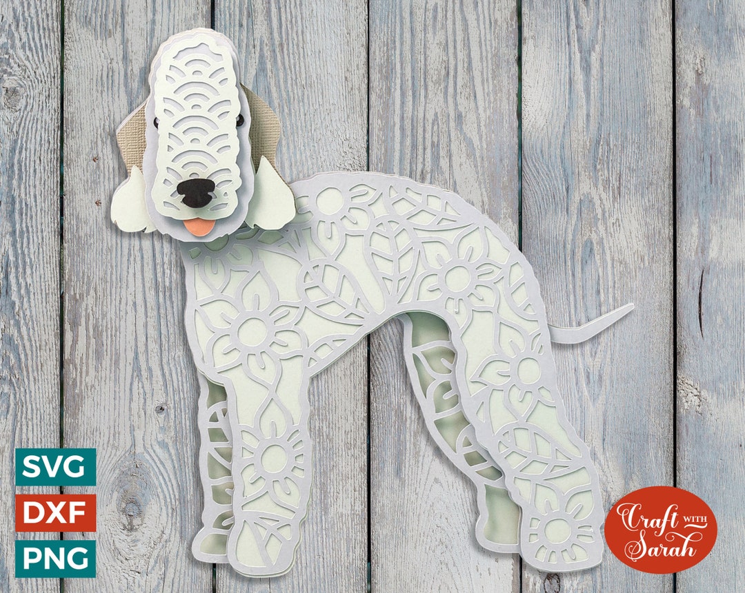 Bedlington Terrier SVG | Layered Bedlington Dog Cutting File - Etsy