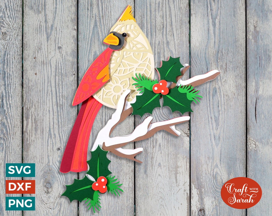 Cardinal SVG | Female Cardinal Bird Layered SVG - Etsy