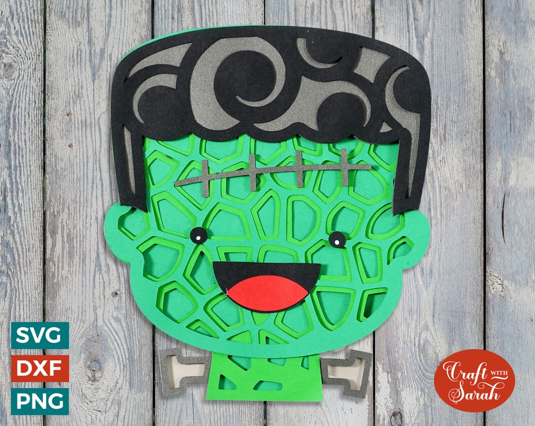 Cute Frankenstein SVG | Halloween Monster Layered Cutting File - Etsy